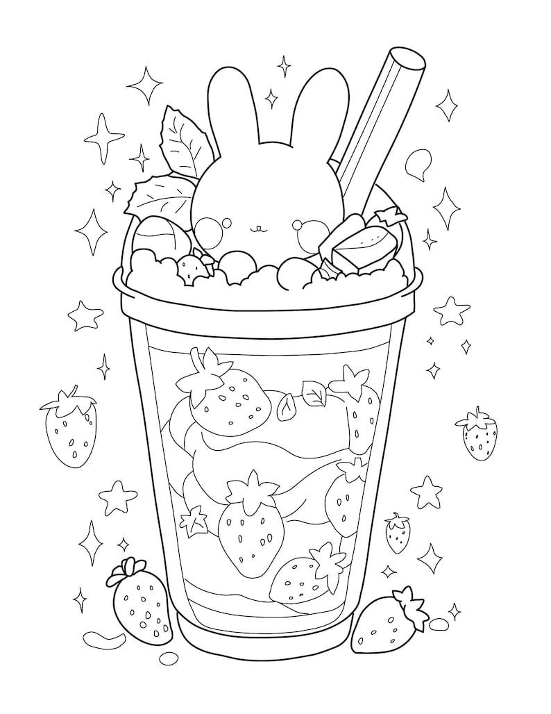 Cute Mini Figures Coloring Pages Etsy