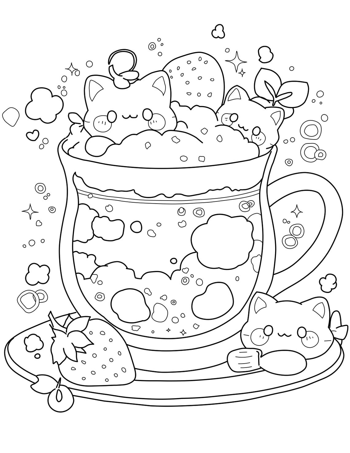 Cute Mini Figures Coloring Pages - Etsy