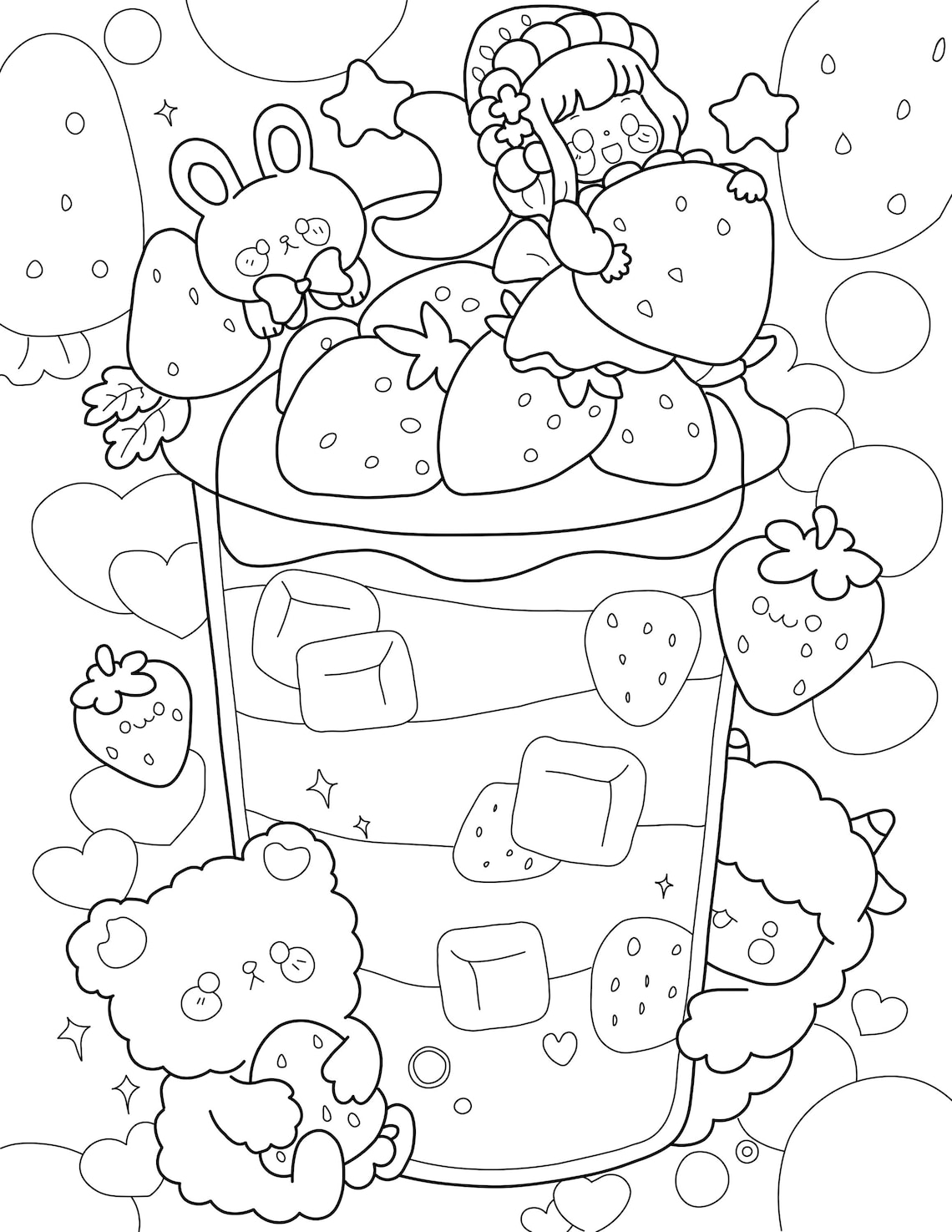 Cute Mini Figures Coloring Pages - Etsy