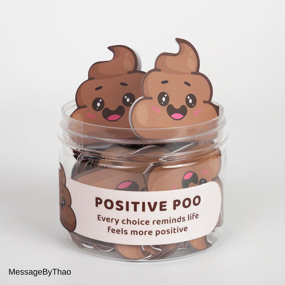 Positive Poo Jar With Ready-to-read Messages, Mother's Day Gift, Fun ...