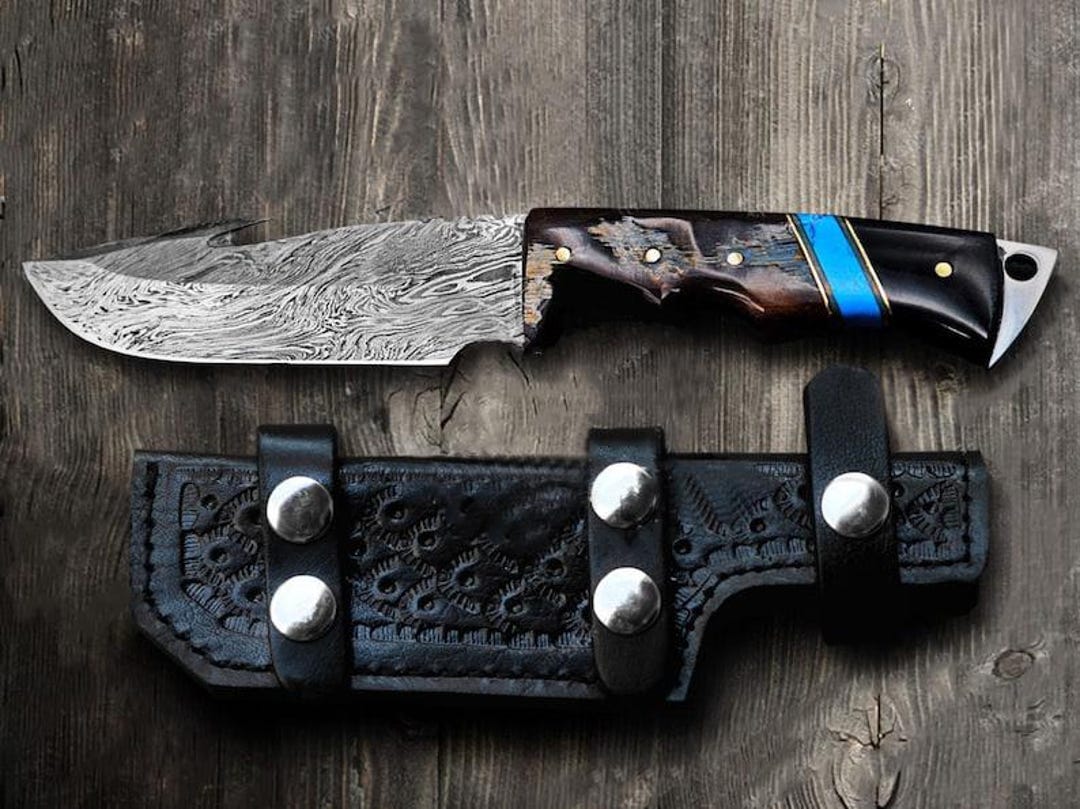 Damascus Best Hunting Knife Viking Raven Head Hunting Knife Replica ...