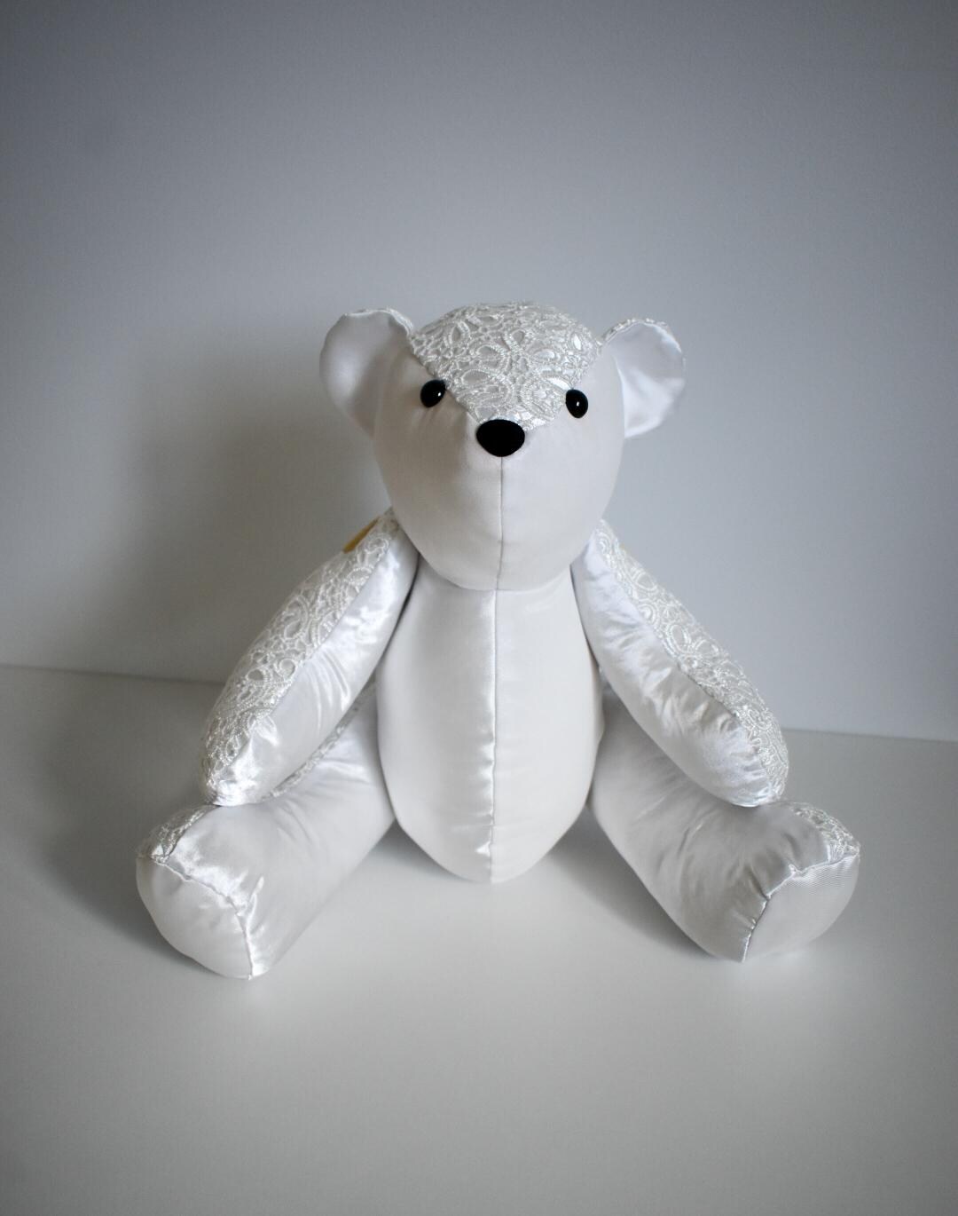 Custom Memory Bear Made From Your Wedding Dress, Wedding Gift, Bridal ...