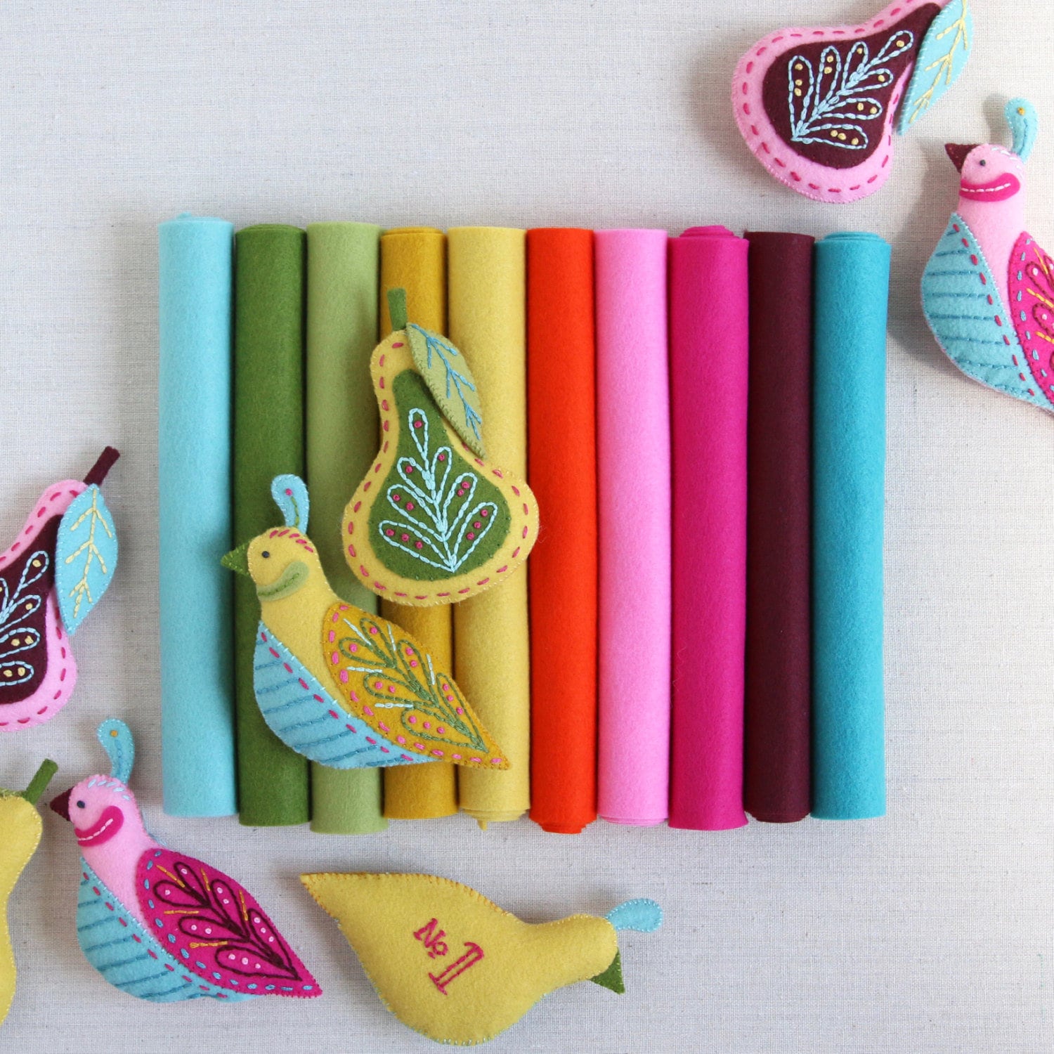 MmmCrafts // Entire Twelve Days Ornaments Bundle // Wool Felt | Etsy