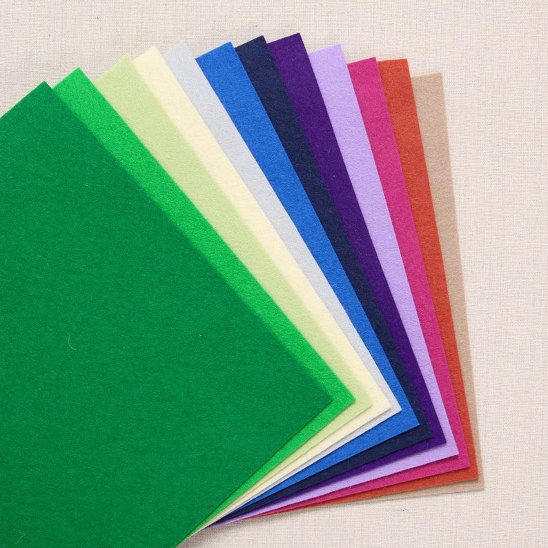 Wasabi 100% Wool Felt // Pure Merino Wool Felt Sheets // Bellwether ...