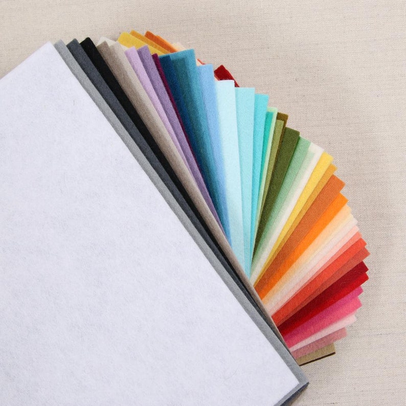Full Collection 100% Wool Felt // Pure Merino Wool Felt Sheets ...