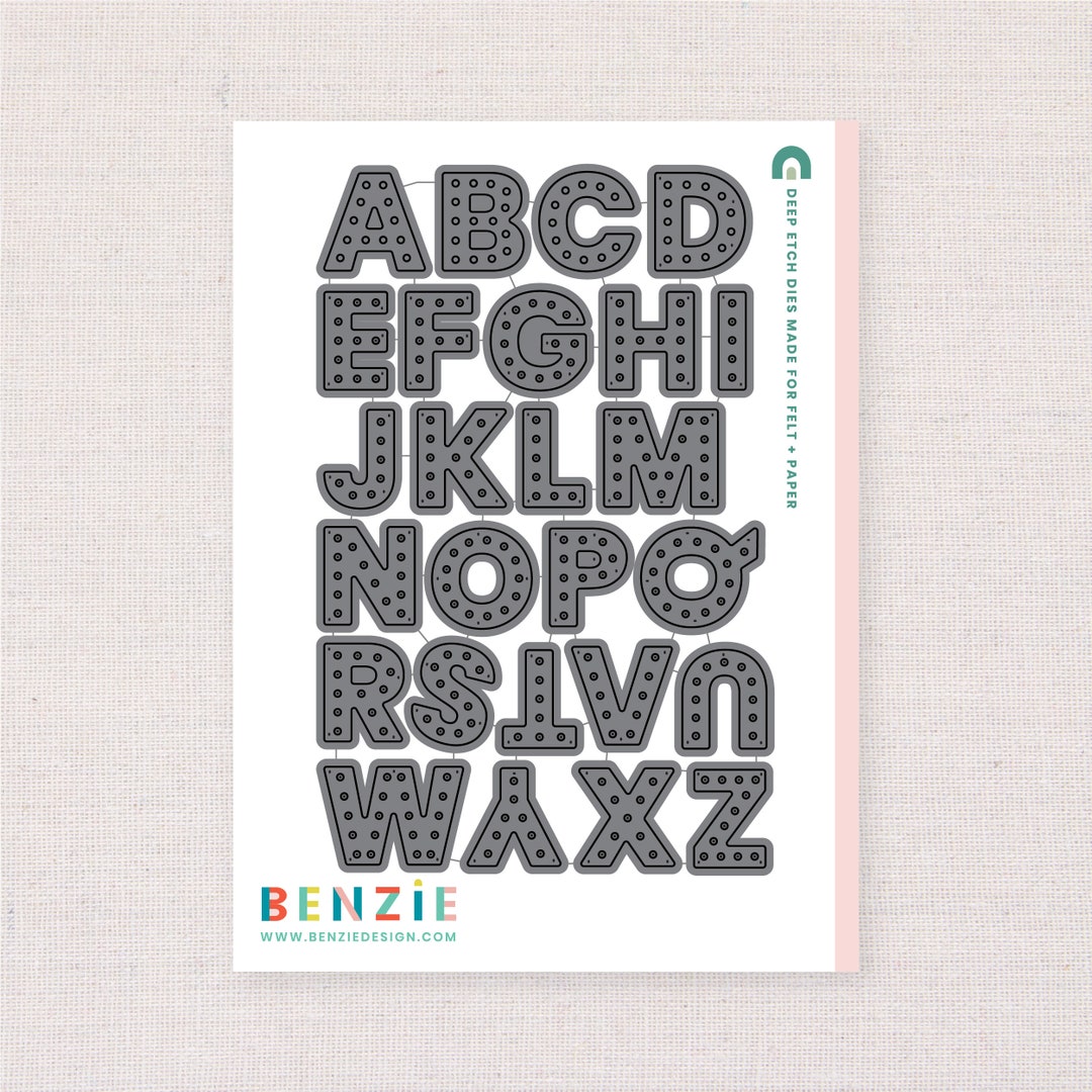 Deep Etch Dies // Stitchable Alphabet // Die Cutting, Felt Stitching ...