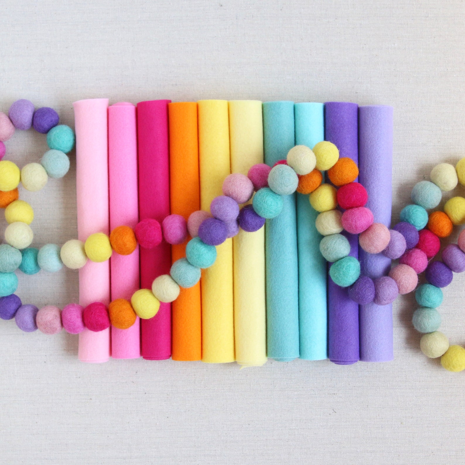 Wool Felt // Pot of Gold Palette // Wool Blend Felt Sheets, Rainbow ...