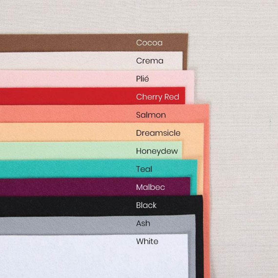 White 100% Wool Felt // Pure Merino Wool Felt Sheets // Bellwether ...