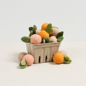 Peach 6 Pack // Felt Shapes // Wool Felt Pom Poms, DIY Garland, Nursery ...