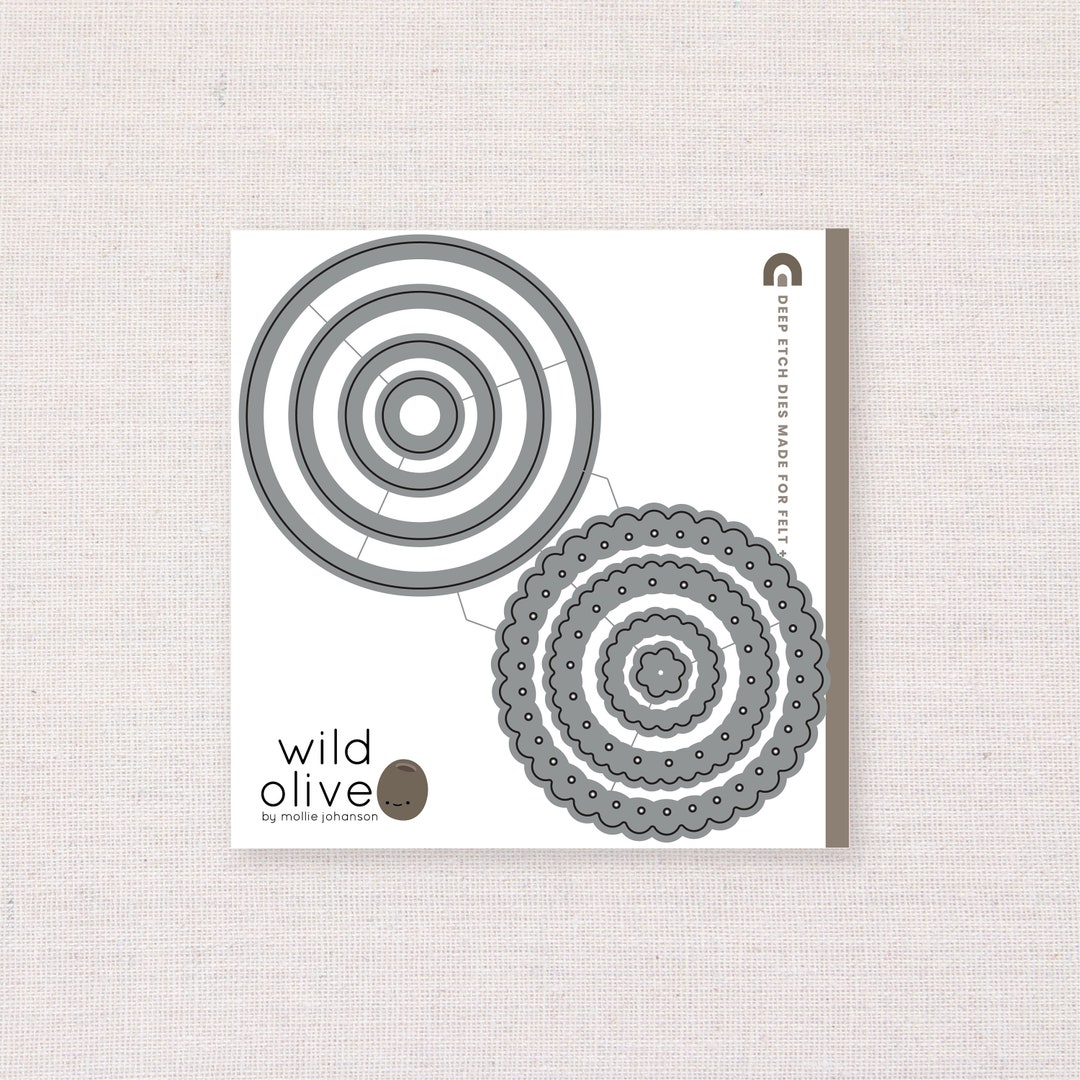 Deep Etch Dies // Circles & Scallops // Die Cutting, Felt Stitching ...