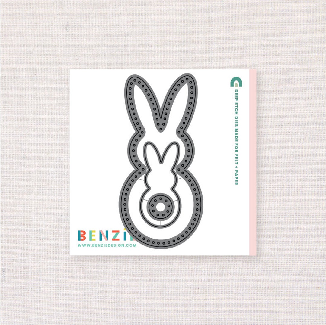 Deep Etch Dies //hoppy Bunny // Die Cutting, Felt Stitching, Paper ...