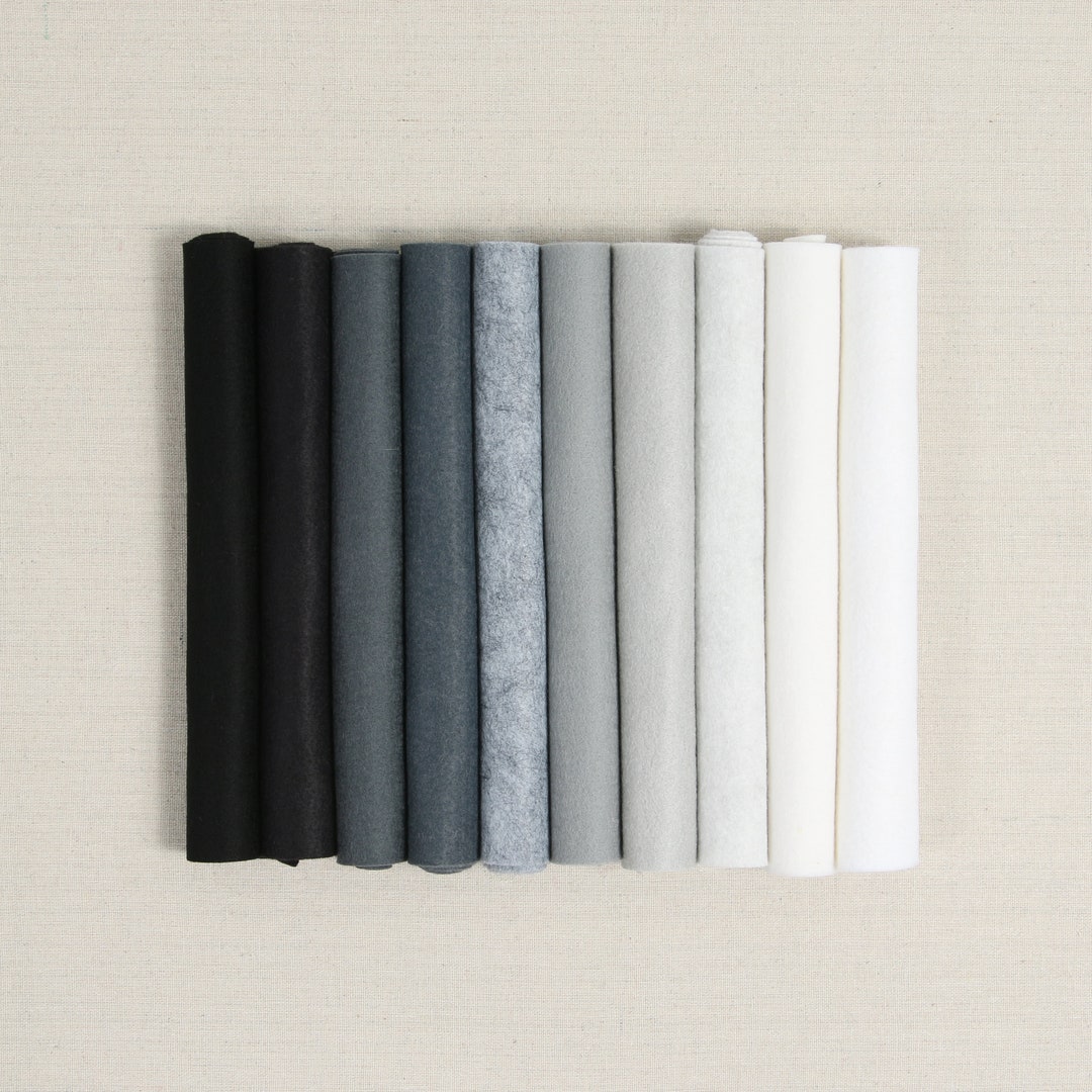 Medley Palette// Tones + Tints: Graphite Medley // Merino Wool Felt ...