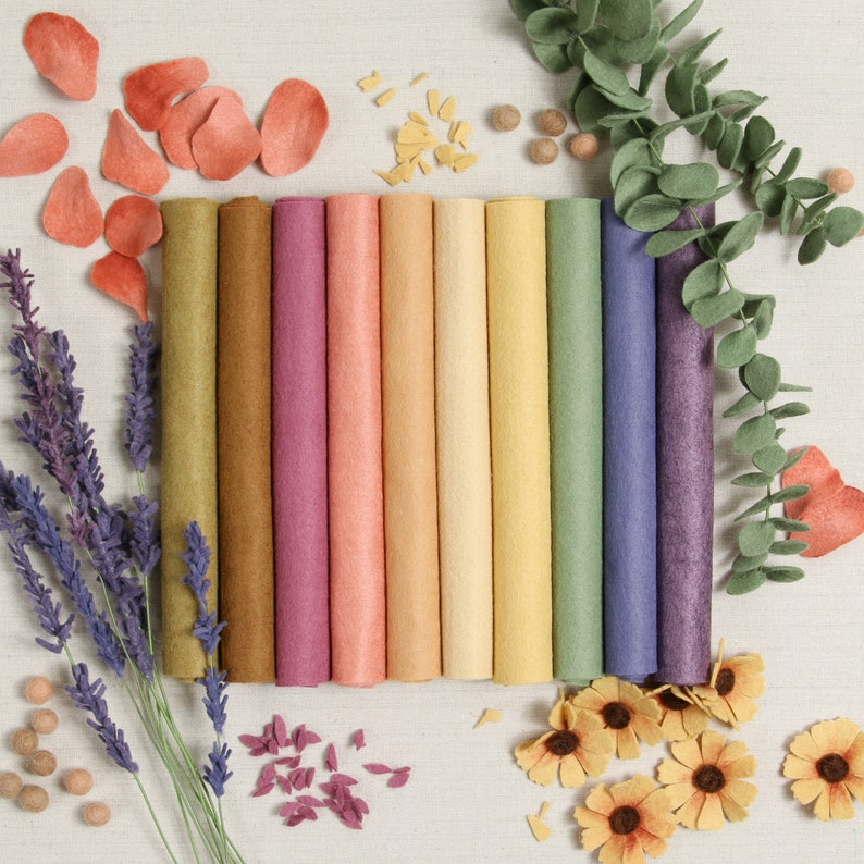 Wool Felt // Botanical Blends // Wool Blend Felt, Felt Flowers, Floral ...