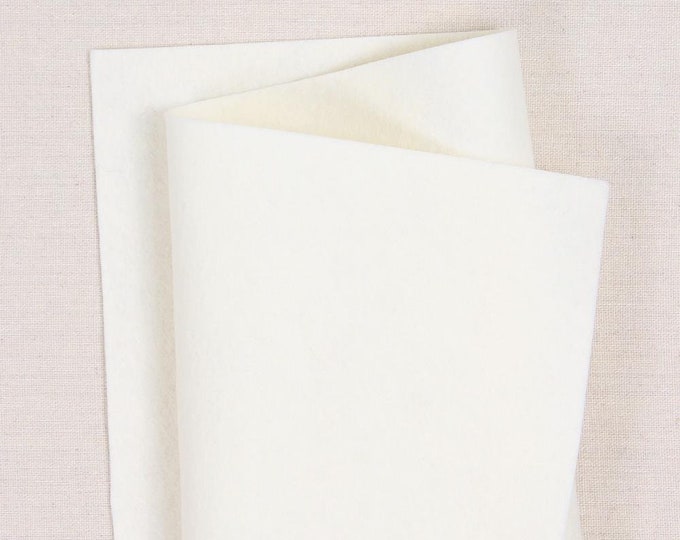 White 100% Wool Felt // Pure Merino Wool Felt Sheets // Bellwether ...