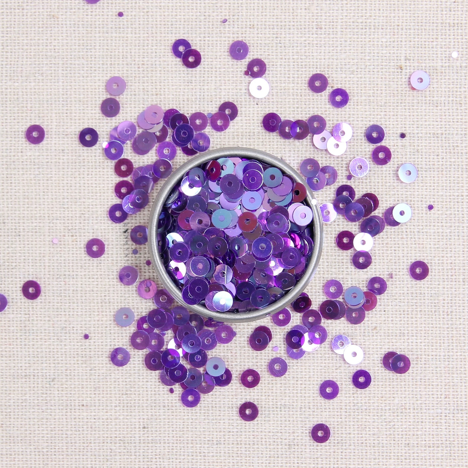 Sequins & Beads // Amethyst Iridescent Sequins Amethyst - Etsy