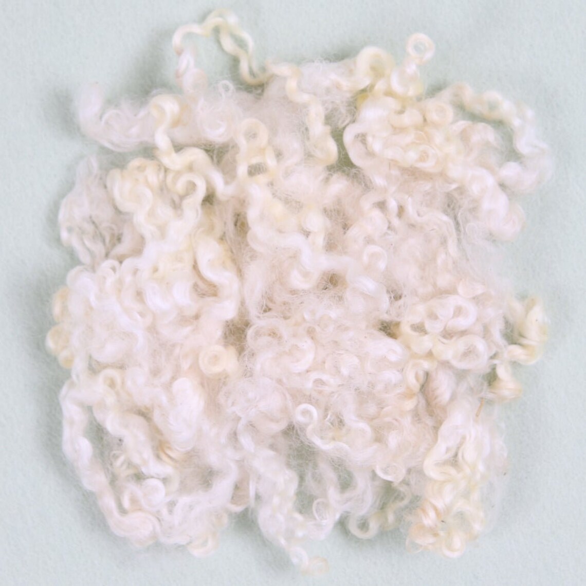 Wensleydale Curls// Natural // White Curly Fibers, Wool Roving, Needle ...