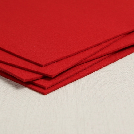 Thick Felt // Cherry Red // 3mm Merino Wool Felt Sheets Bag - Etsy