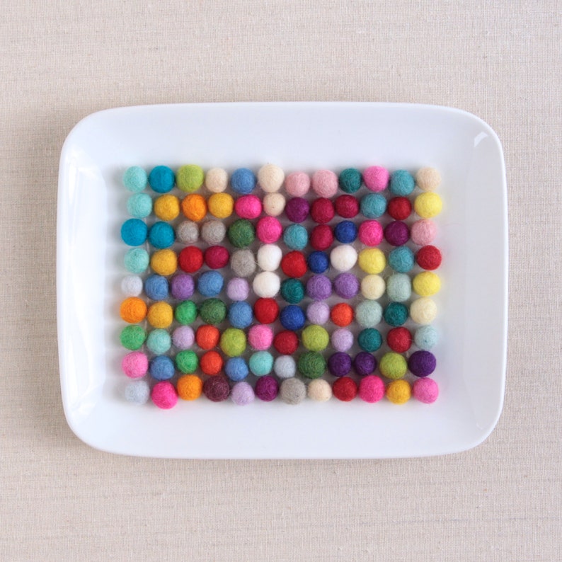 Felt Balls Extra Small // Pack of 50 // Felt Pompoms // Pom - Etsy