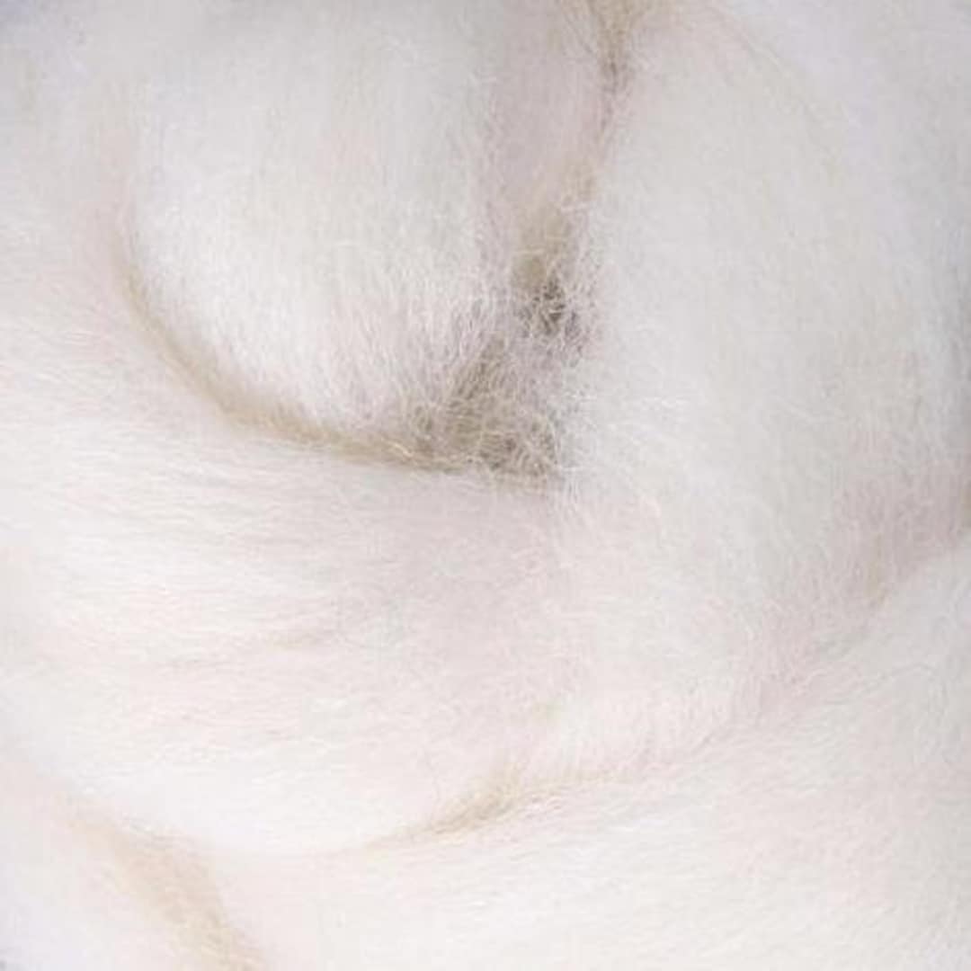 Wool Roving // White Corriedale Roving // White Roving Sliver, Wet and ...