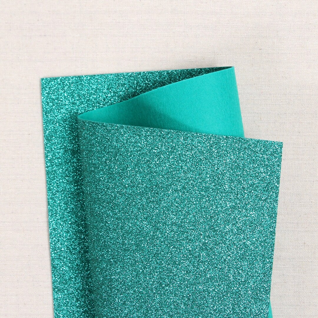 Glitter Felt // Teal // Bellwether, 9x12" Glitter Felt Sheets, Felt ...