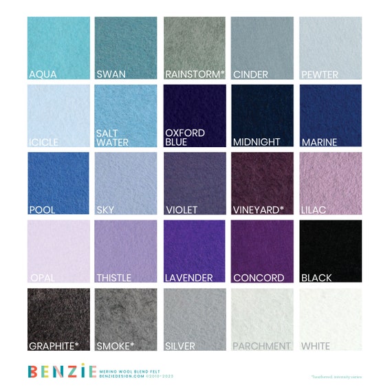 Felt Color Chart