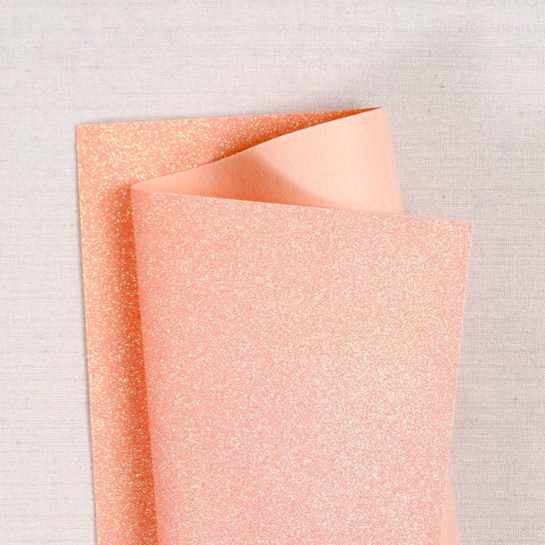 Glitter Felt // Guava Peach // Bellwether, 9x12" Glitter Felt Sheets ...