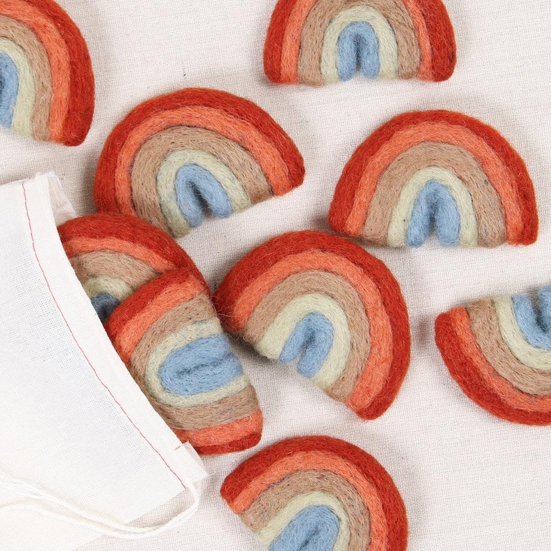 Daydreamer Rainbow // Felt Shapes // Wool Rainbow, Felt Pom Poms, DIY ...