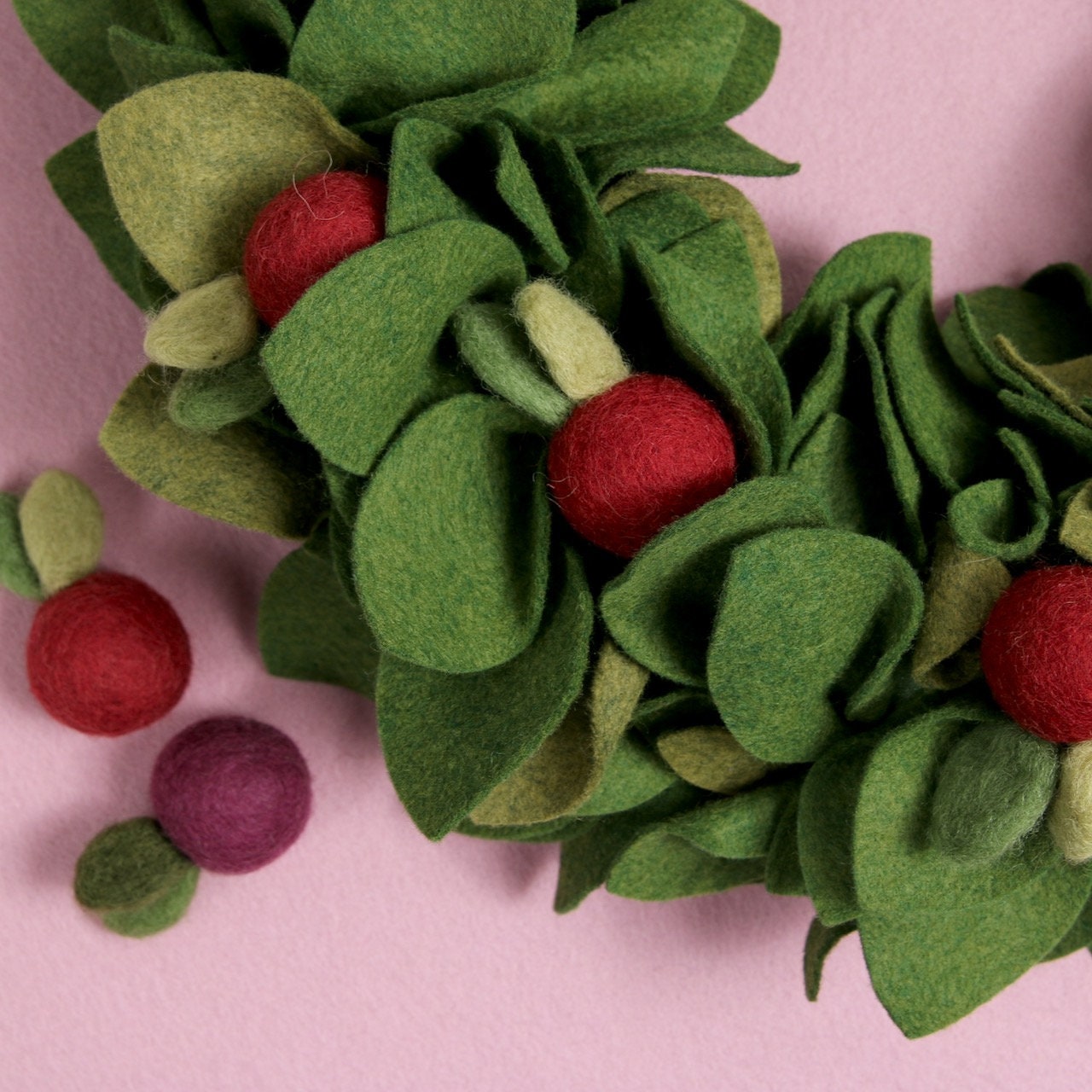 Crimson Berry // 6 Pack // Felt Shapes // Wool Felt Pom Poms, DIY ...