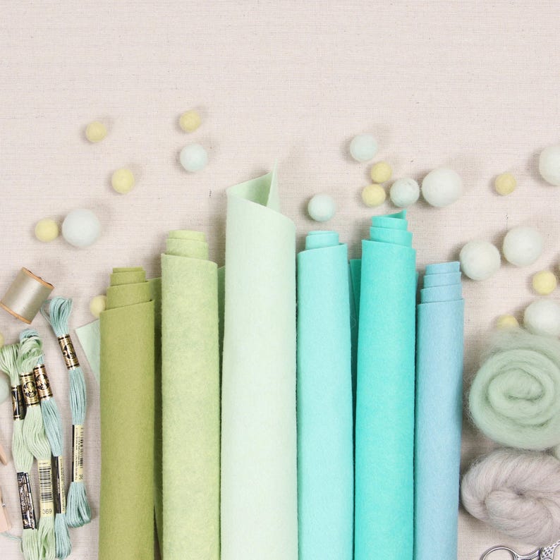 Fern Wool Blend Felt // Sheets // Yards // Threads // Felt Crafts, Felt ...