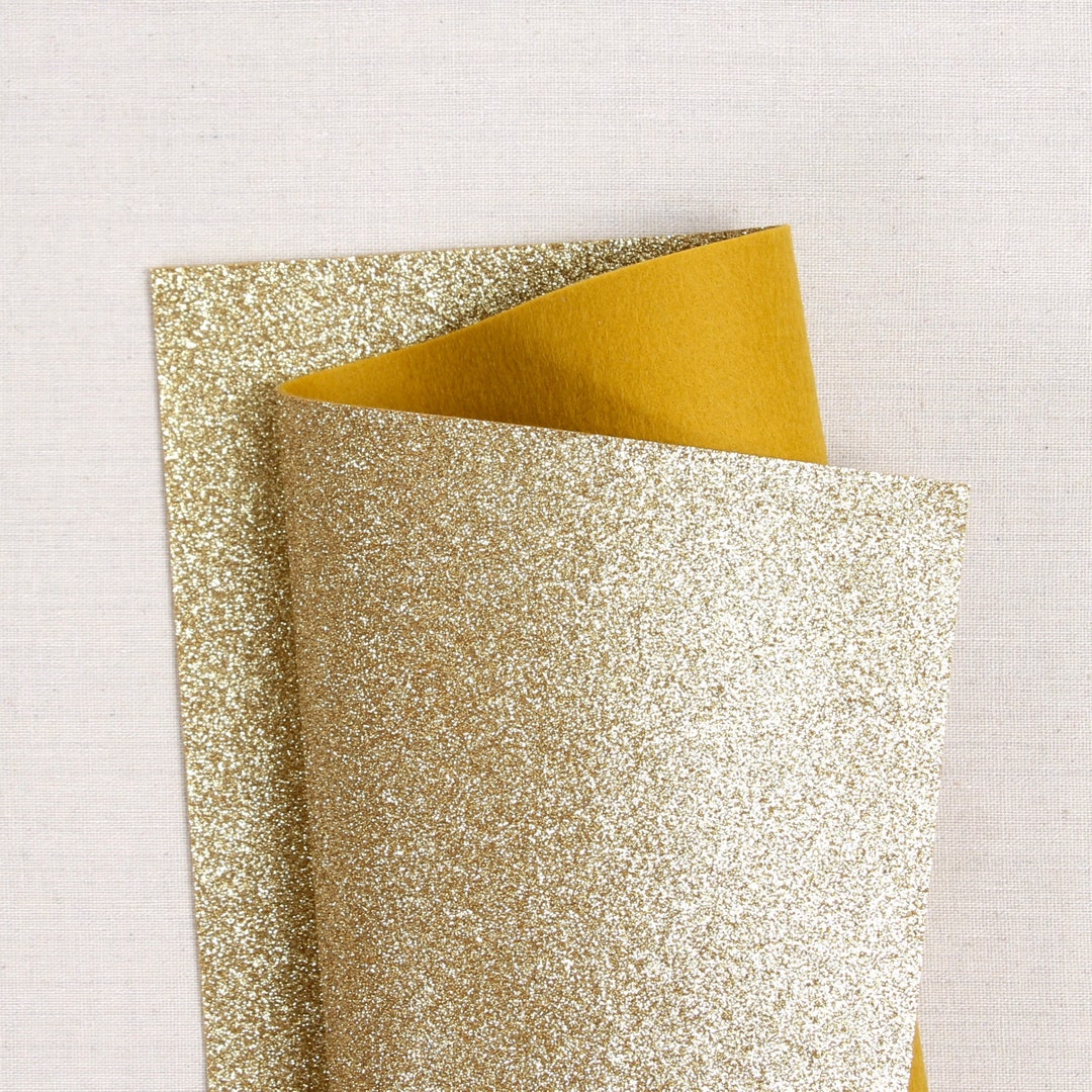 Glitter Felt // Gold // Bellwether, 9x12" Glitter Felt Sheets, Felt ...