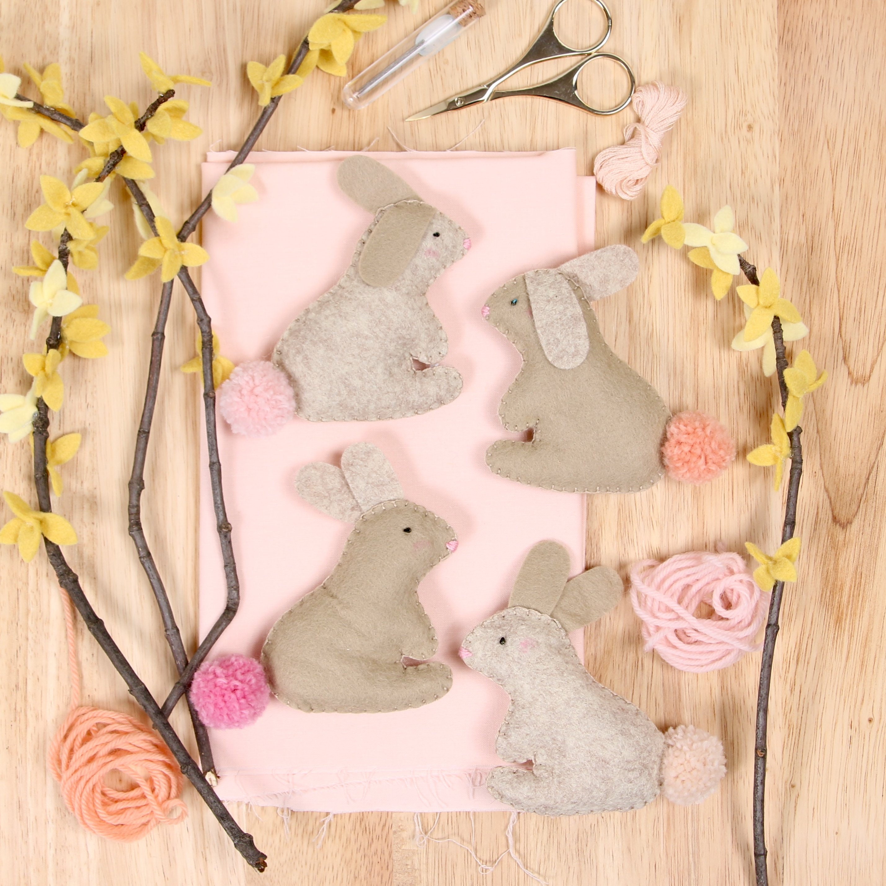 Felt-fetti Bunny Die Cut Shapes // Felt-fetti by Benzie // - Etsy