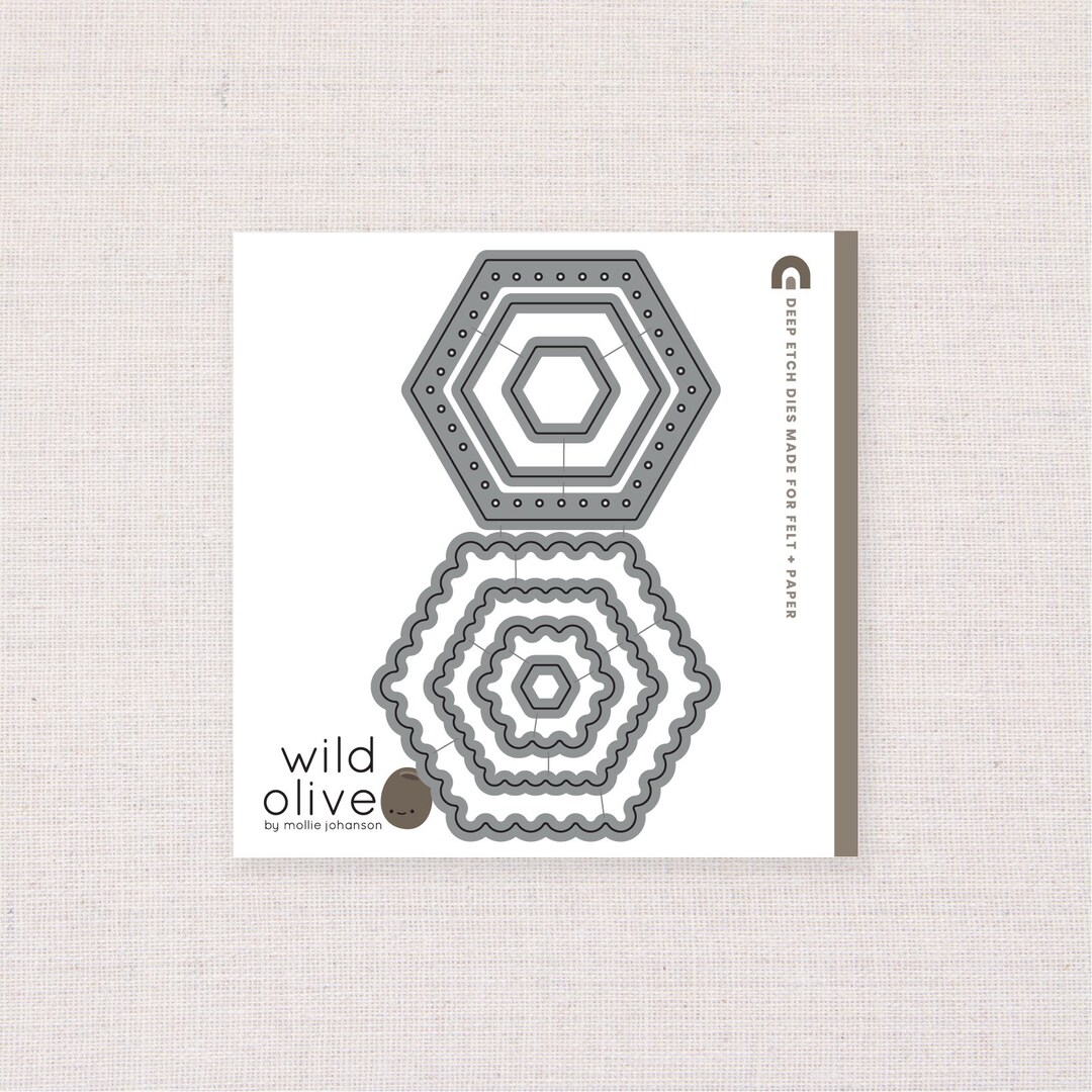 Deep Etch Dies // Hexagons and Scallops // Die Cutting, Felt Stitching ...