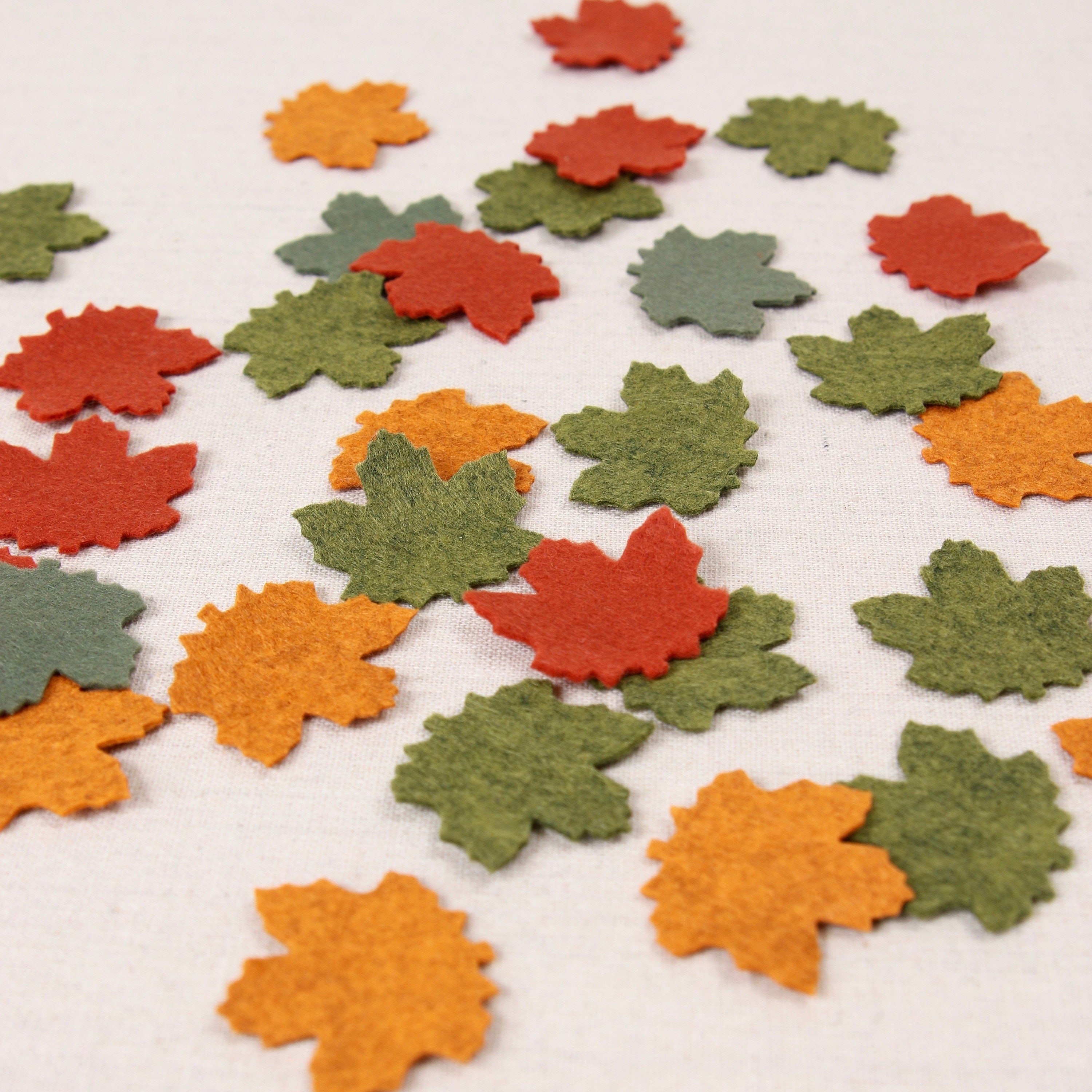 Felt-fetti Maple Leaves, Die Cut Shapes // Felt-fetti by Benzie // Wool ...