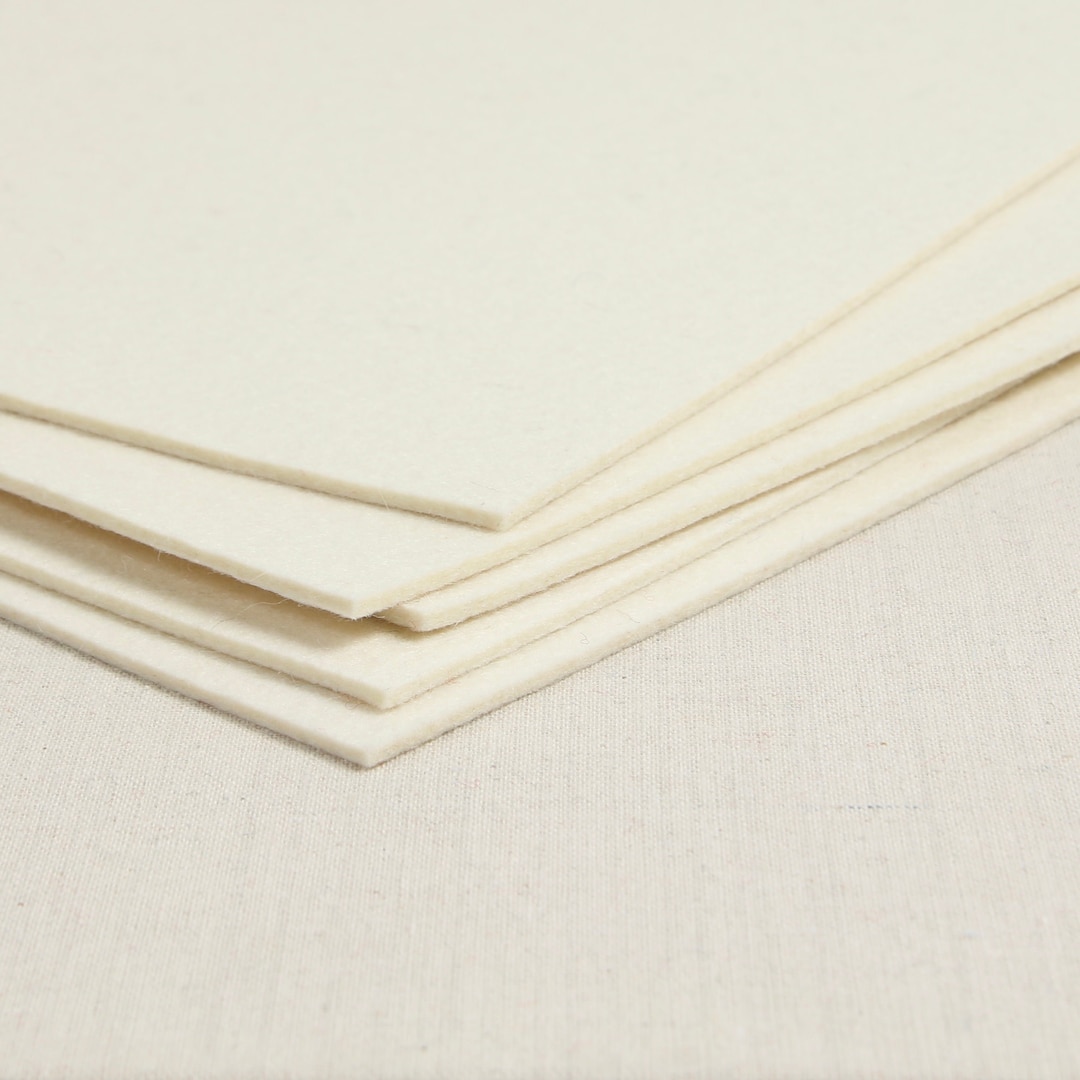Thick Felt // Bellwether Ecru // 3mm Merino Wool Felt Sheets, Bag ...
