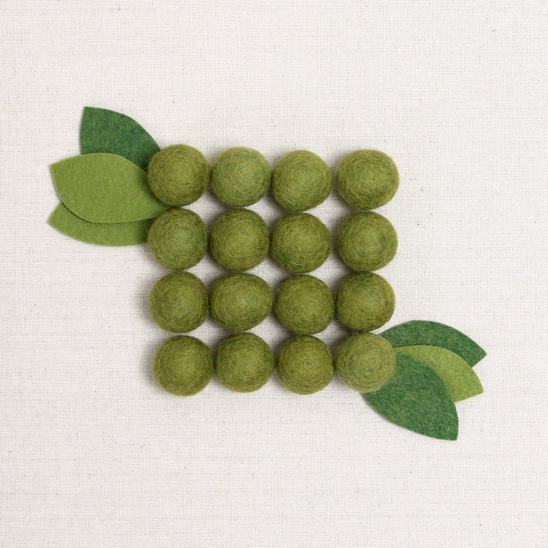 Felt Balls // Moss // Felt Beads, Felt Poms, Felt Garland, Felt Flowers ...