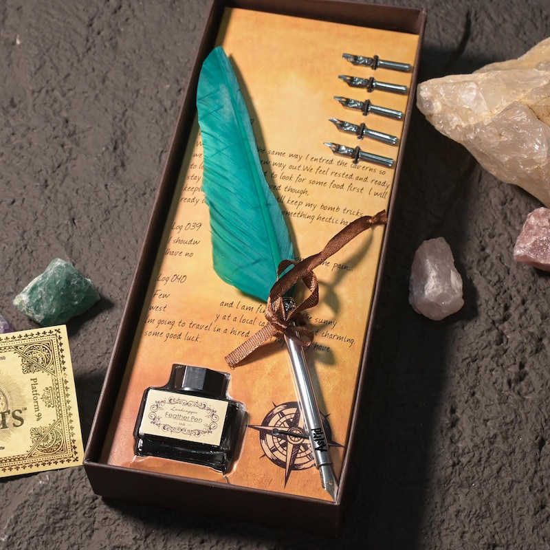 Quill and Ink Set - Etsy