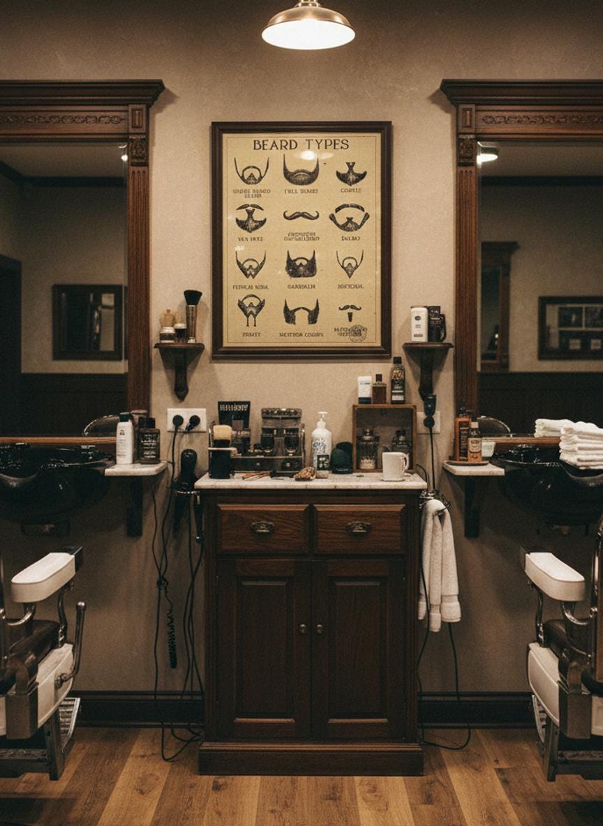Beard Styles Patent Print | Barbershop Blueprint Wall Art | Grooming ...