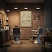 Vintage Barber Shop Blueprint Art: Barber Tools & Chair - Etsy