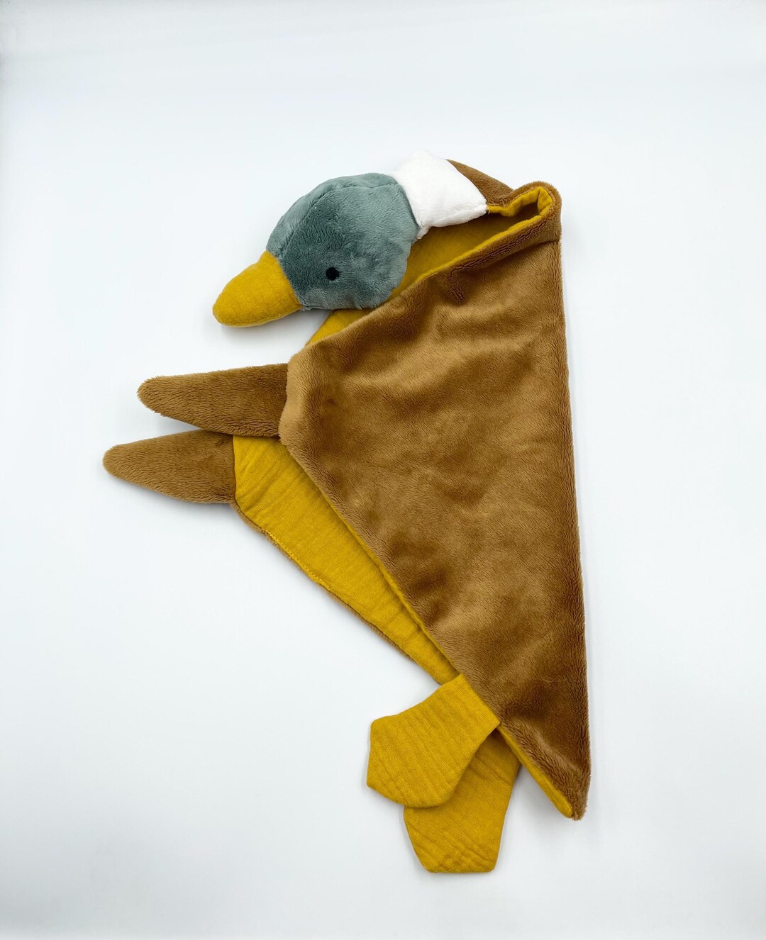 Goose Baby Lovey, Goose Plush, Baby Duck Security Blanket, Mallard Duck ...