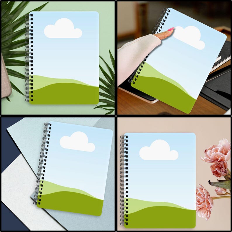 50 Spiral Notebook Mockups | Canva Editable Templates (digital Download ...