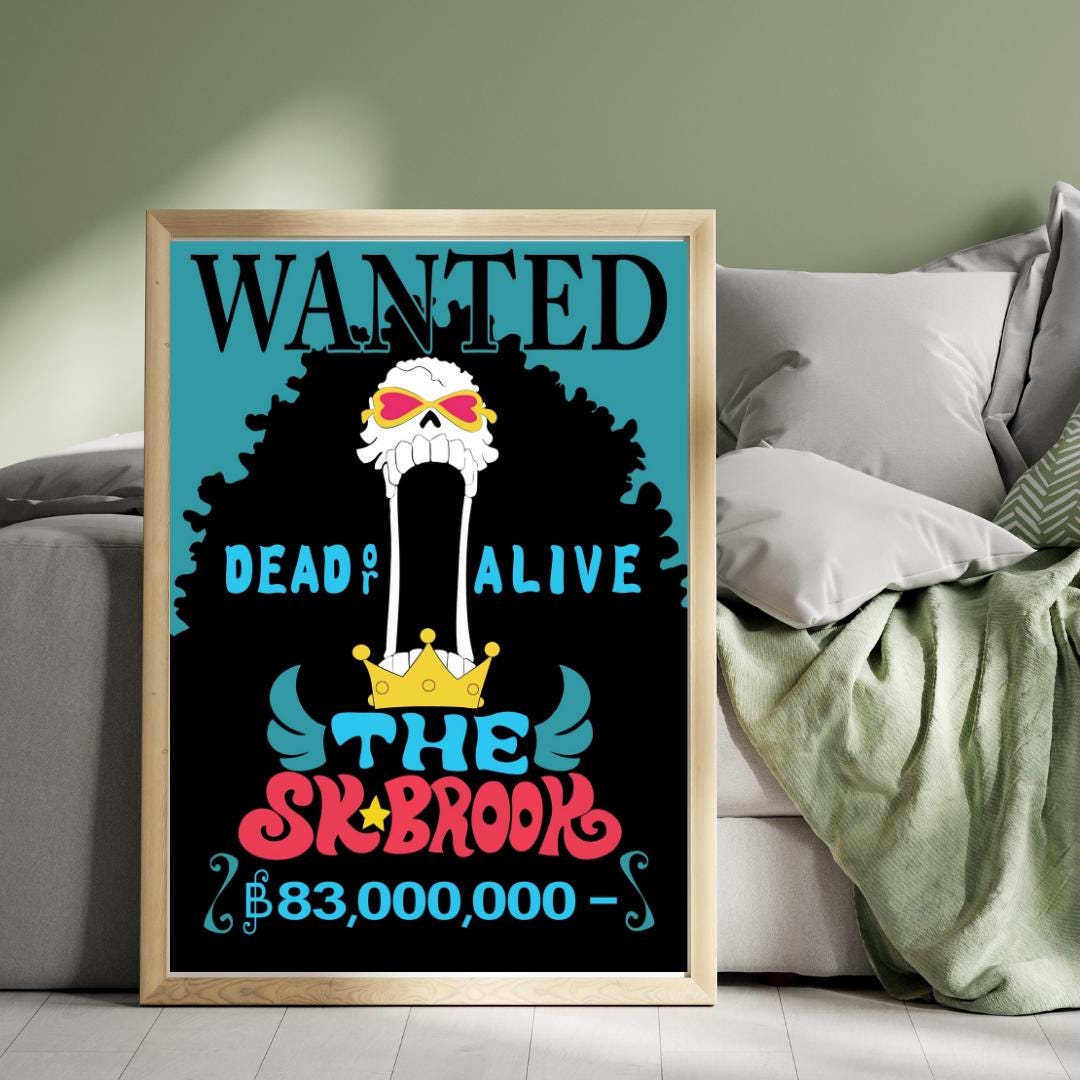 Poster Reproduction, Wanted Sk Brook, MANGA, Vintage, Retro, HQ Wall ...