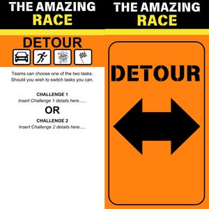 Amazing Race Clues. Printable Template. - Etsy