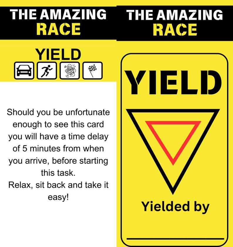 Amazing Race Clues. Printable Template. - Etsy