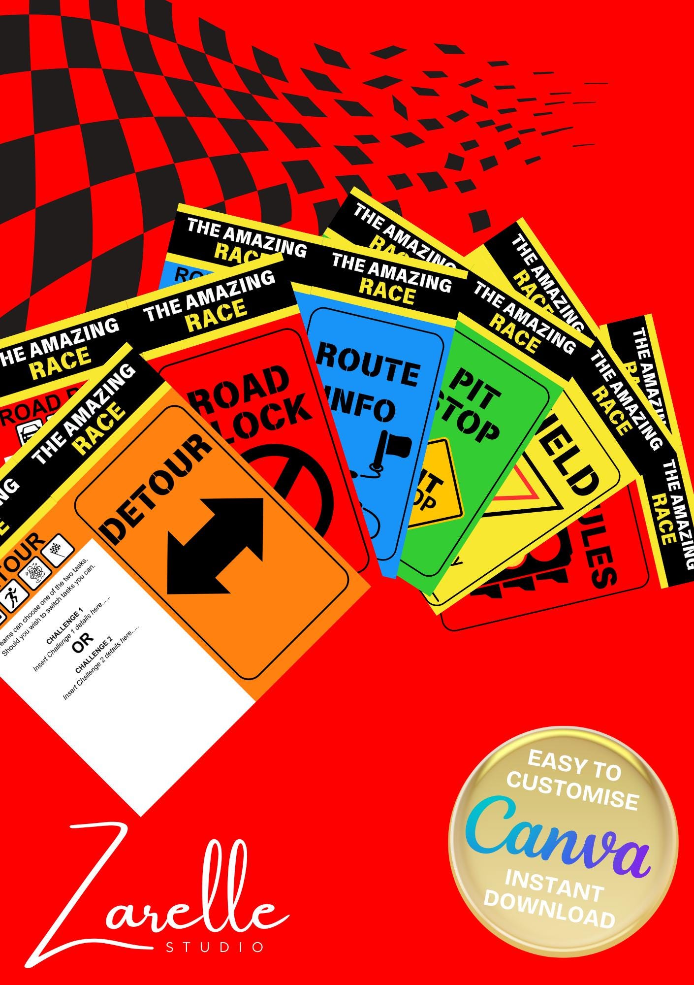Amazing Race Clues. Printable Template. - Etsy