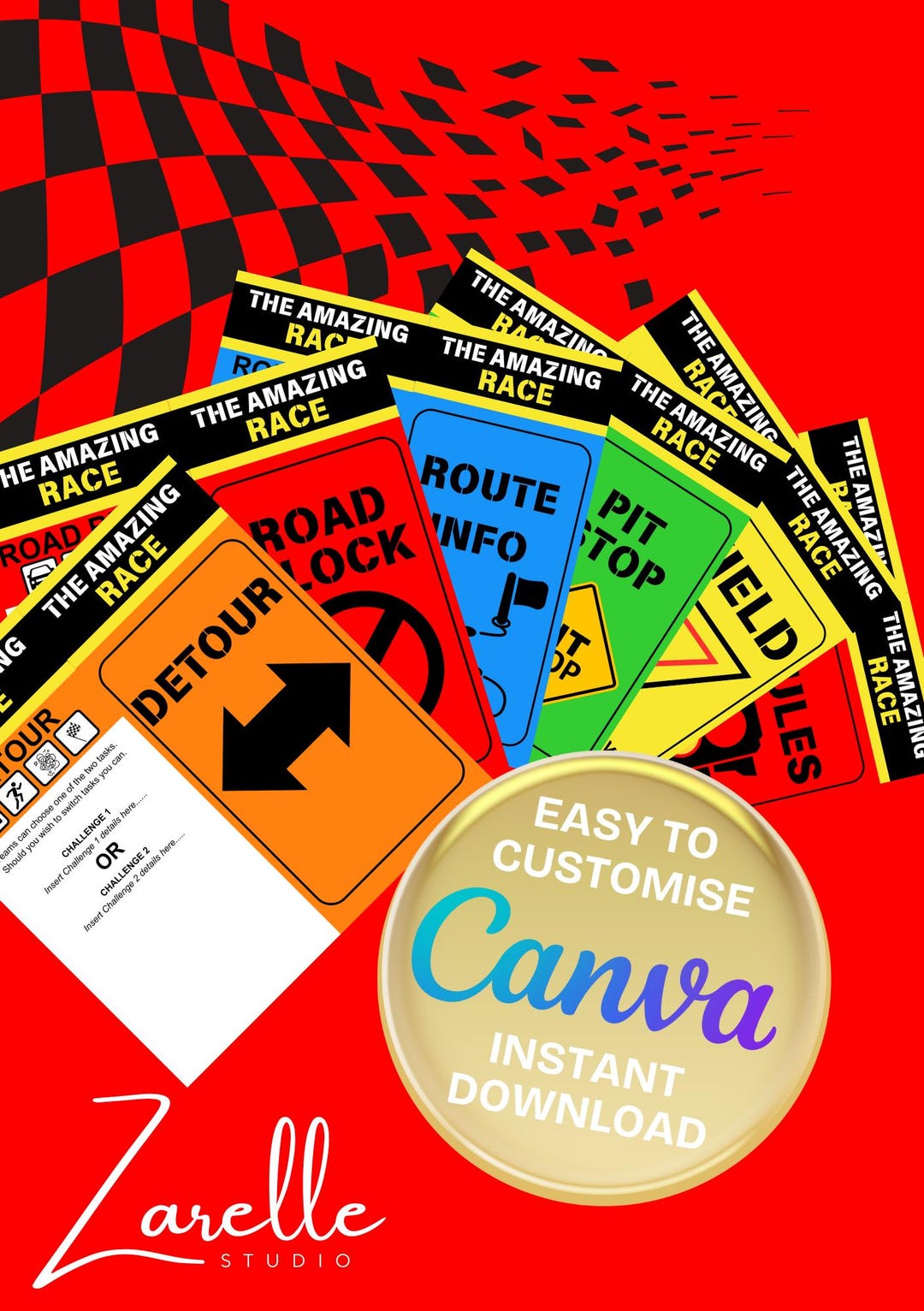 Amazing Race Clues. Printable Template. - Etsy