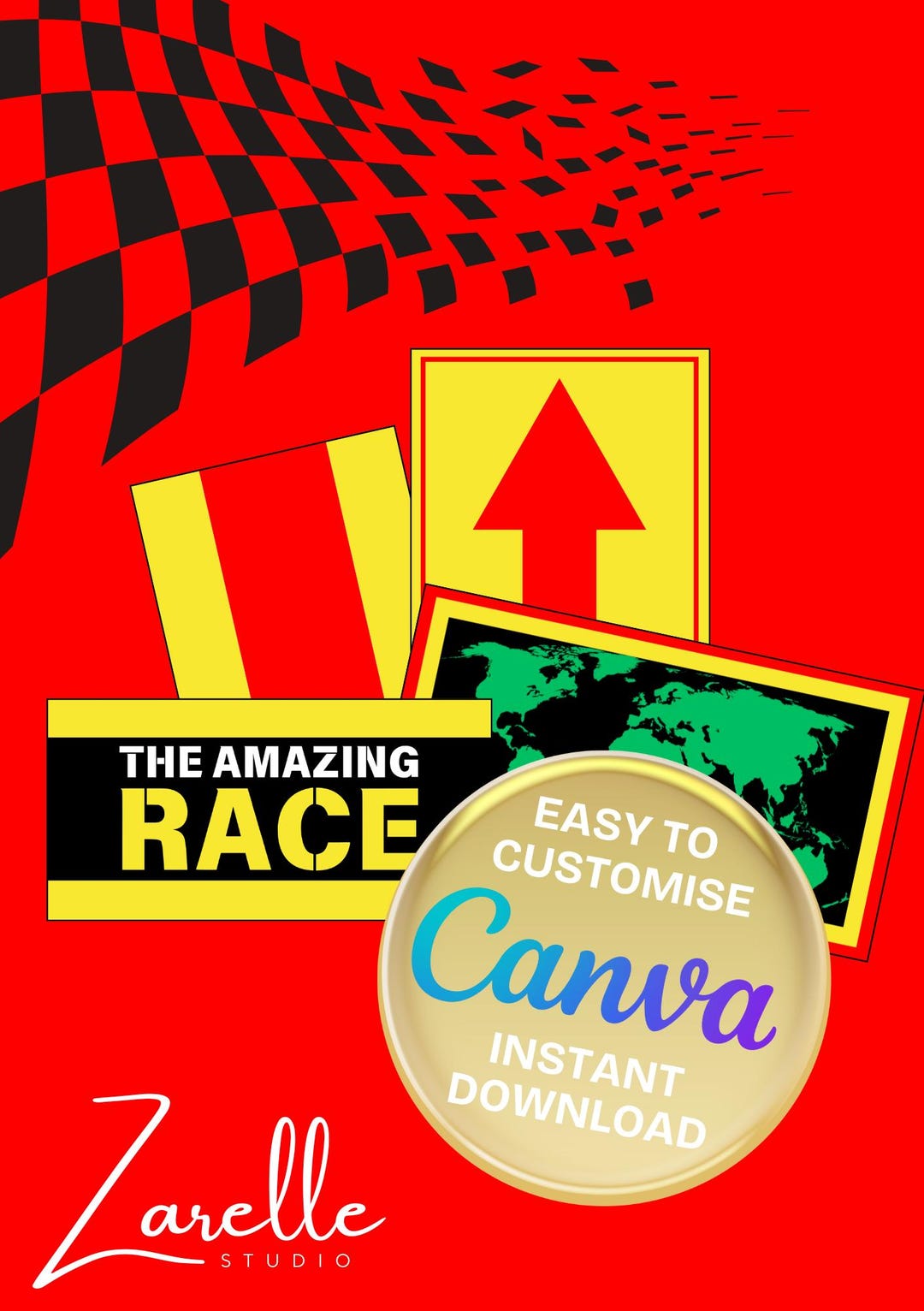 Amazing Race Finish Mat, Envelopes, Route Markers. Printable Templates ...