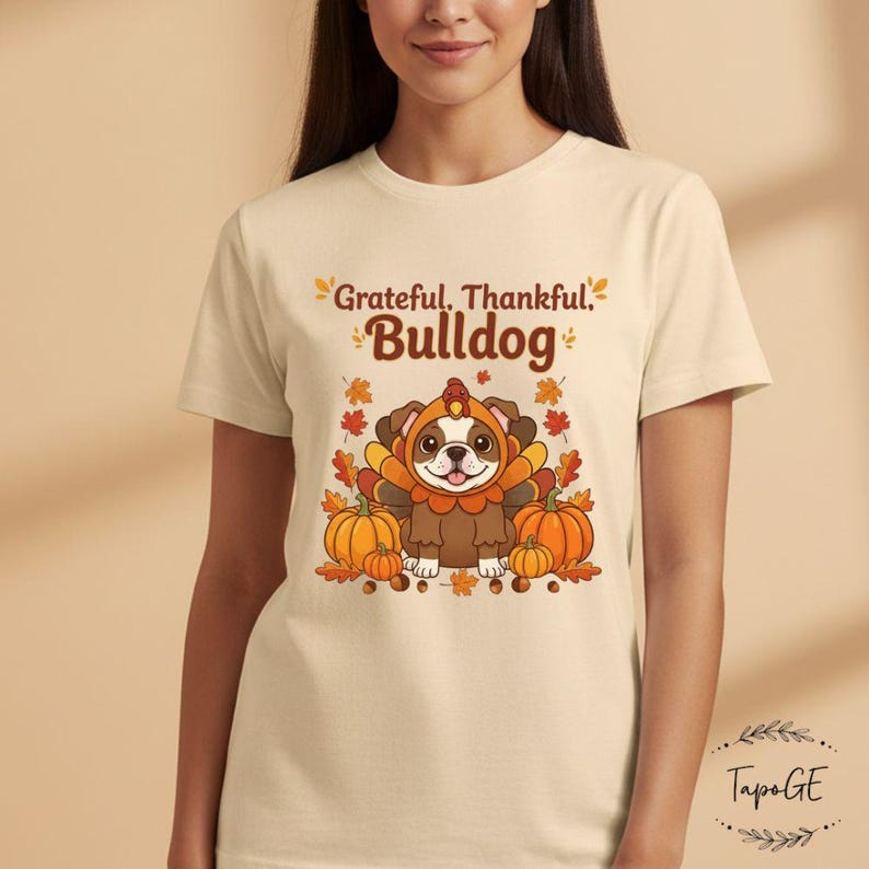 Thanksgiving Bulldog Puppy in Turkey Costume PNG, Funny Dog Mom Gift ...