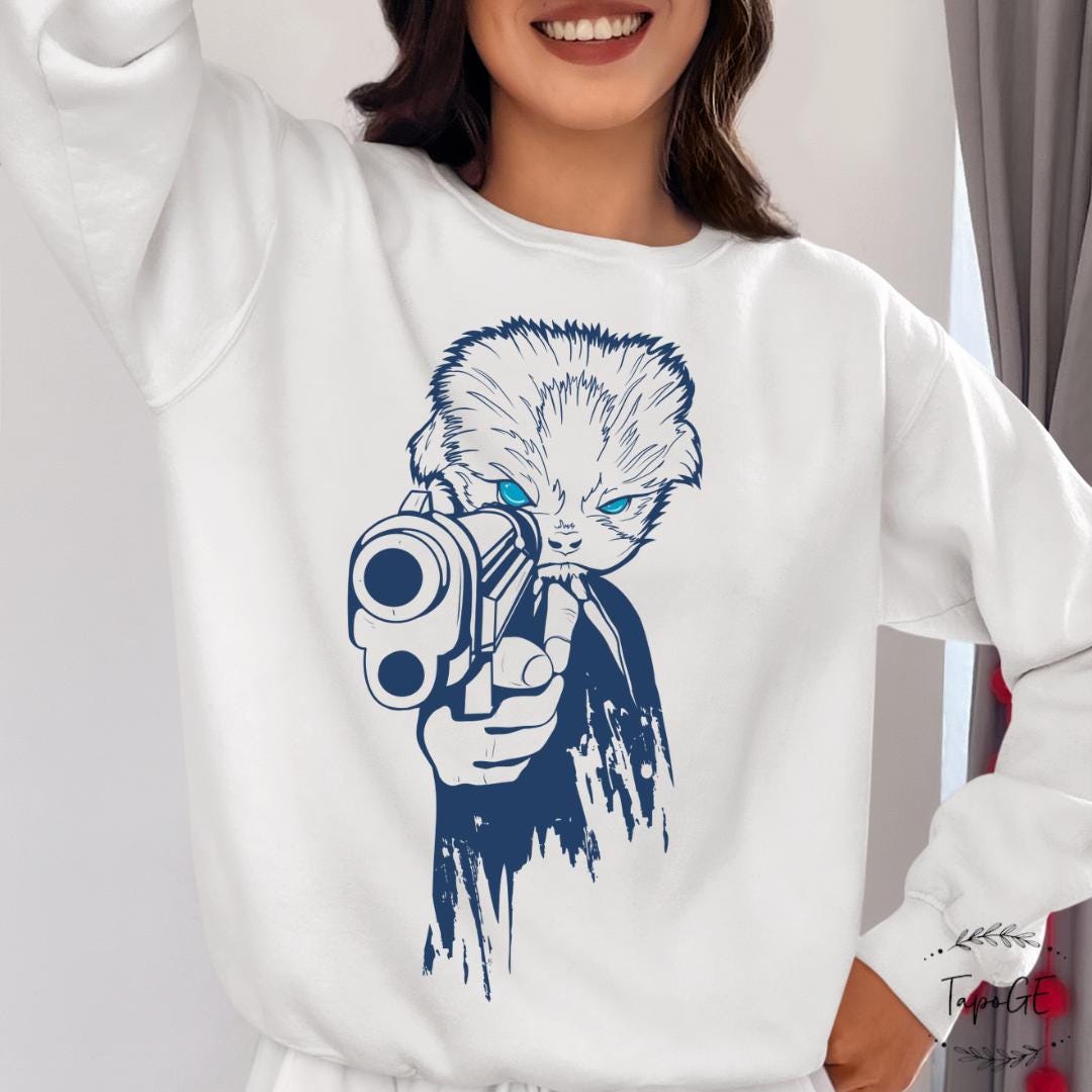 GRIM Cat With Gun PNG Download File | Dark Streetwear T-shirt Design ...