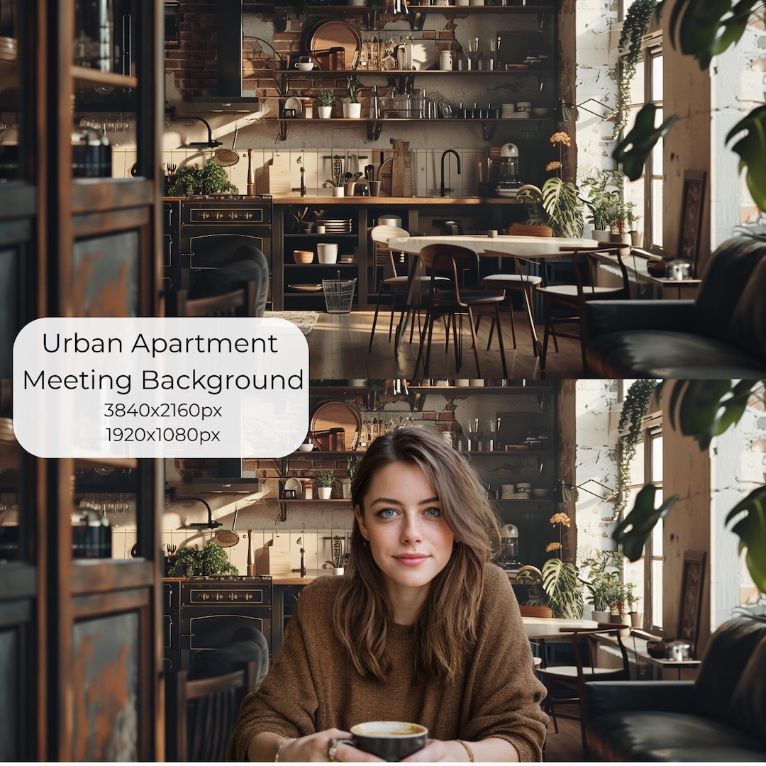 Urban Loft Virtual Background | Zoom, Teams Backdrop | Digital Download ...