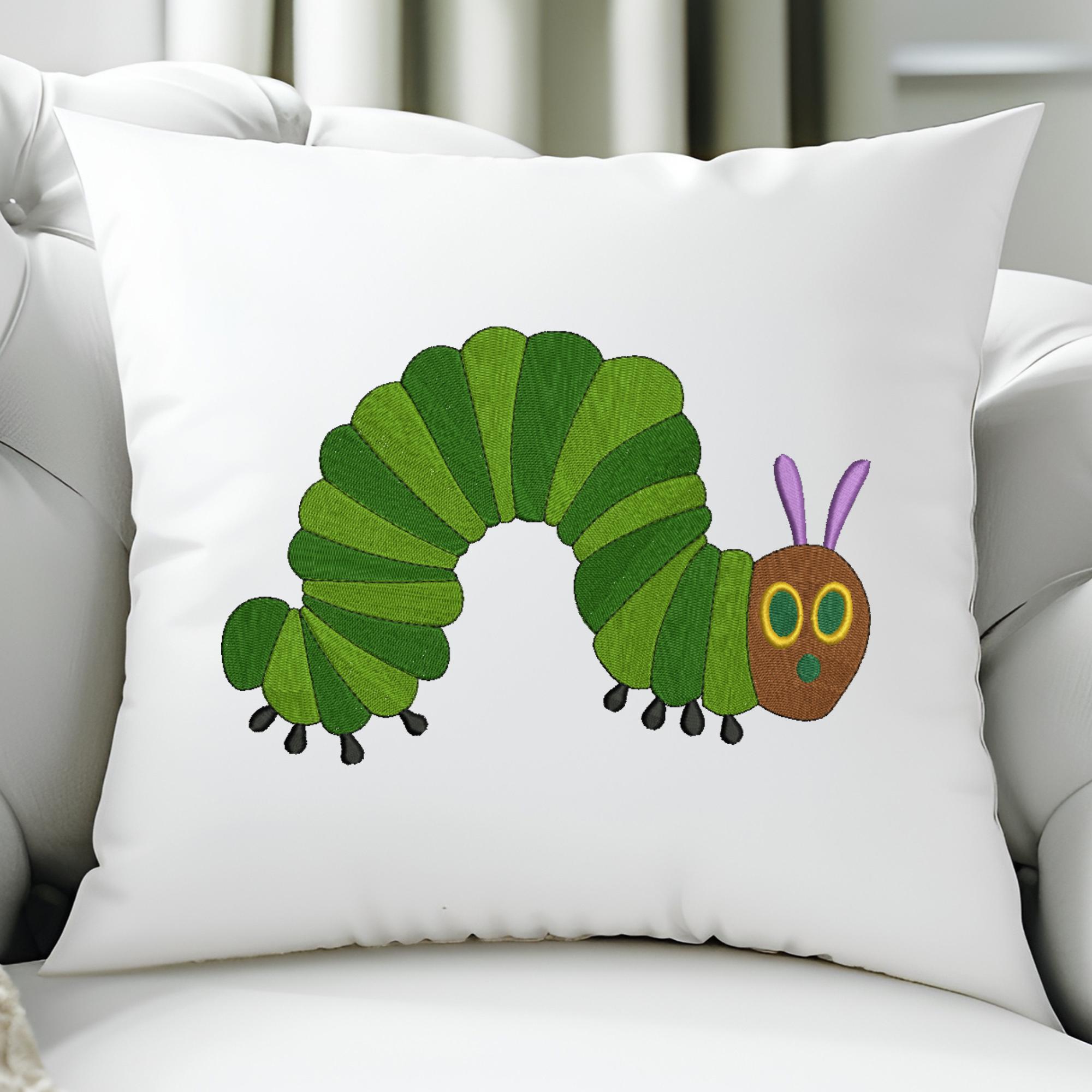 Hungry Caterpillar Embroidery Design, Cute Caterpillar Embroidery ...